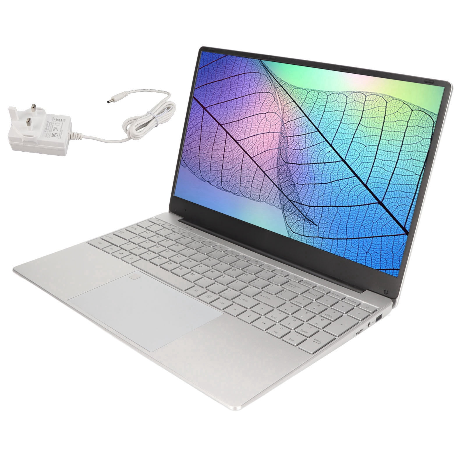 Silver Laptop 15.6 Inch IPS Display 16GB RAM Quad Core CPU Fingerprint ...