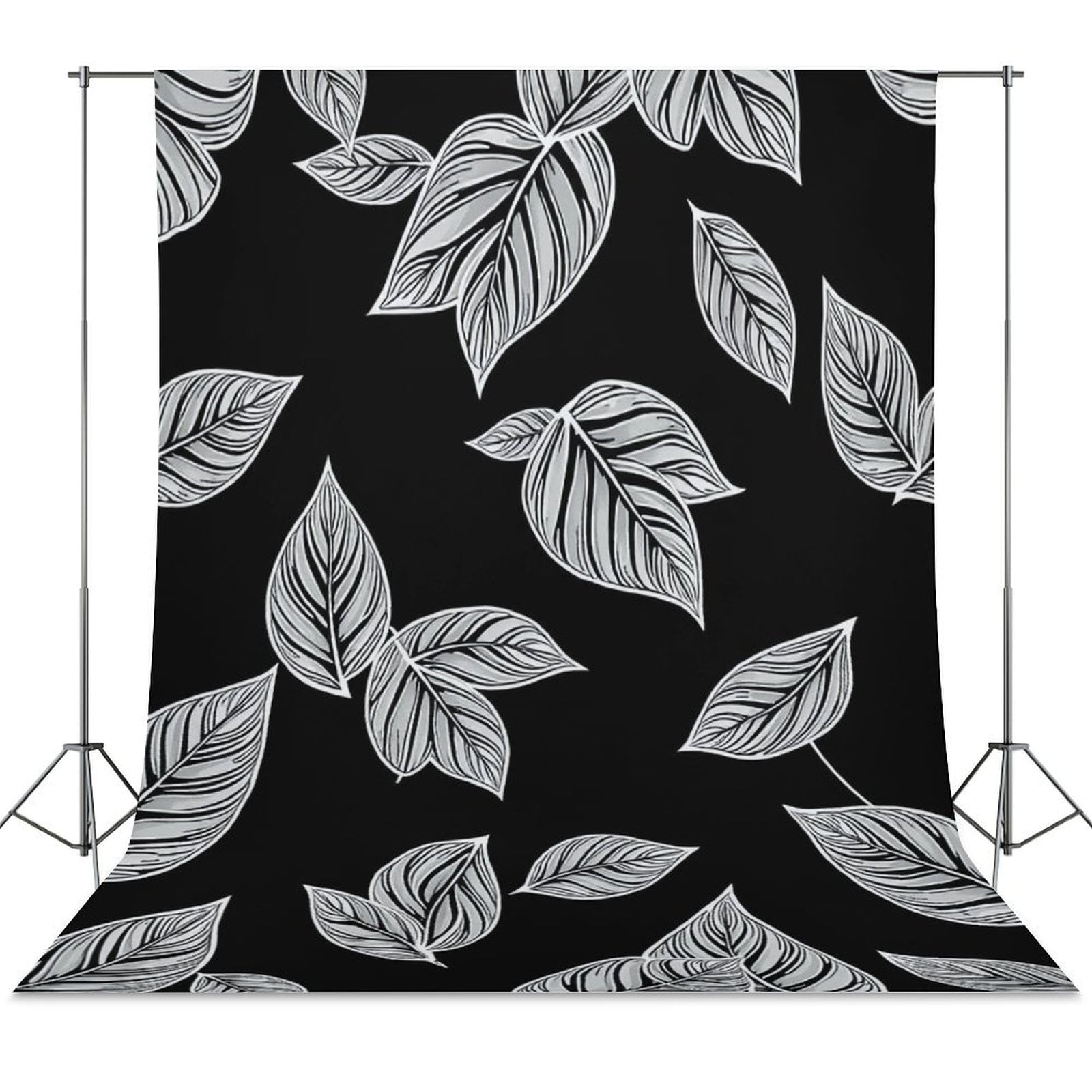 Silver Leaf Pattern Party Backdrop Birthday Decoration Backgrounds for ...