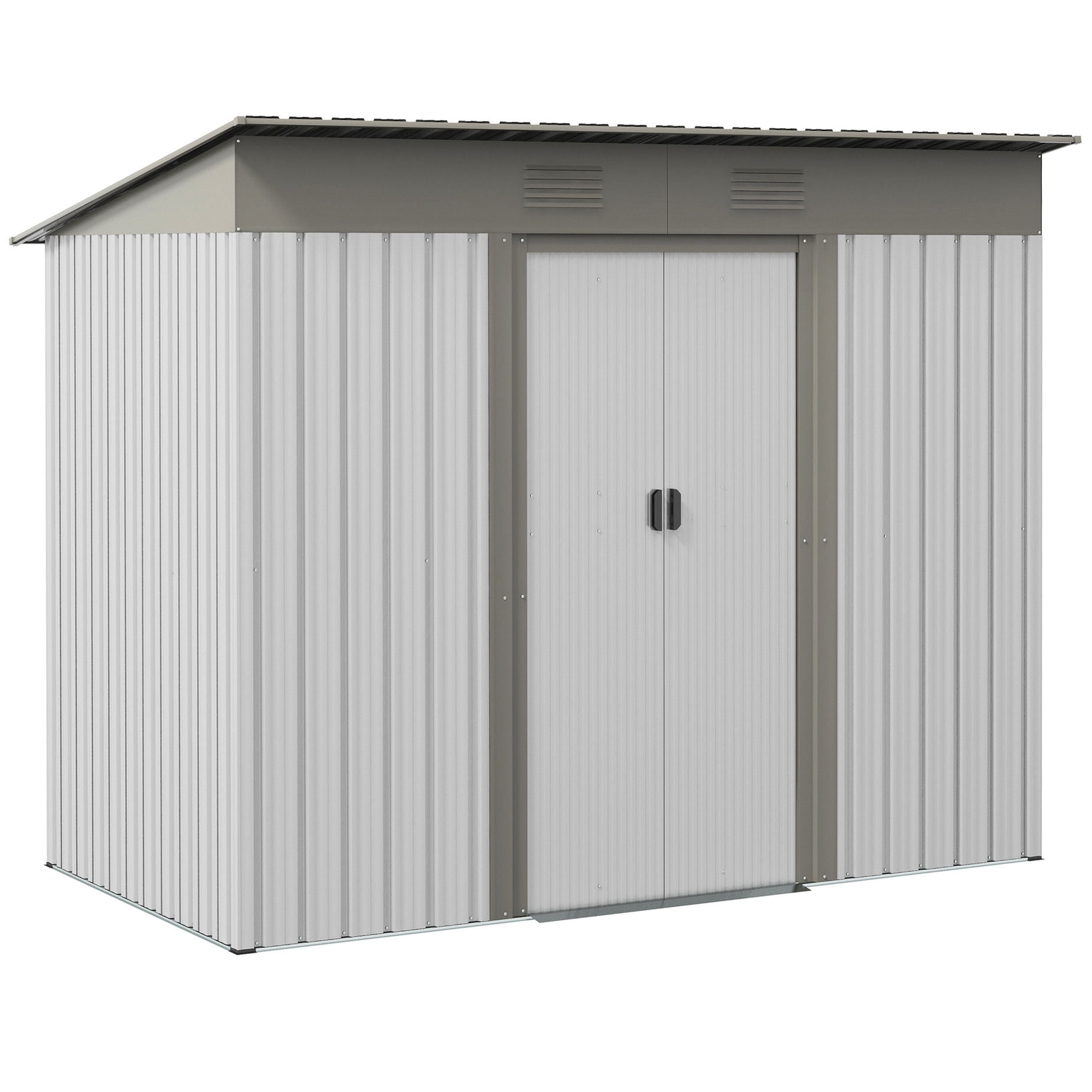 Silver Lean - to Storage - Double Doors for Large Items - Lawn and ...