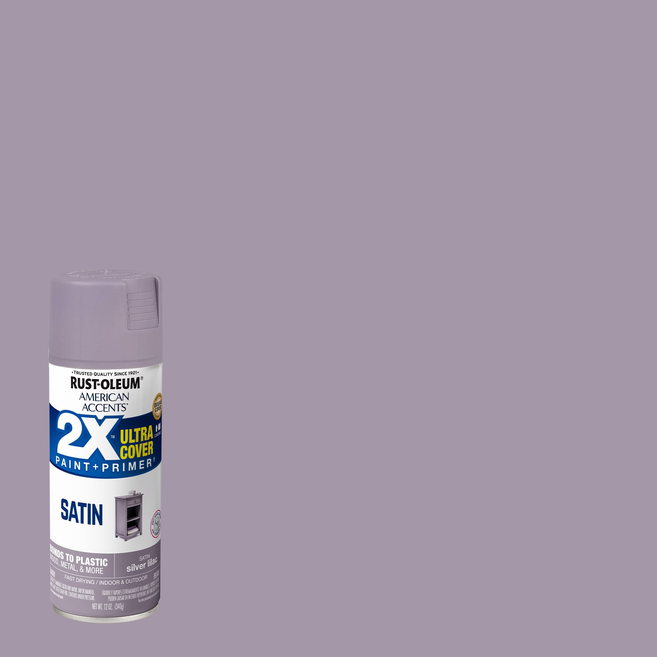 Silver Lilac, Rust-Oleum American Accents 2X Ultra Cover Satin Spray ...
