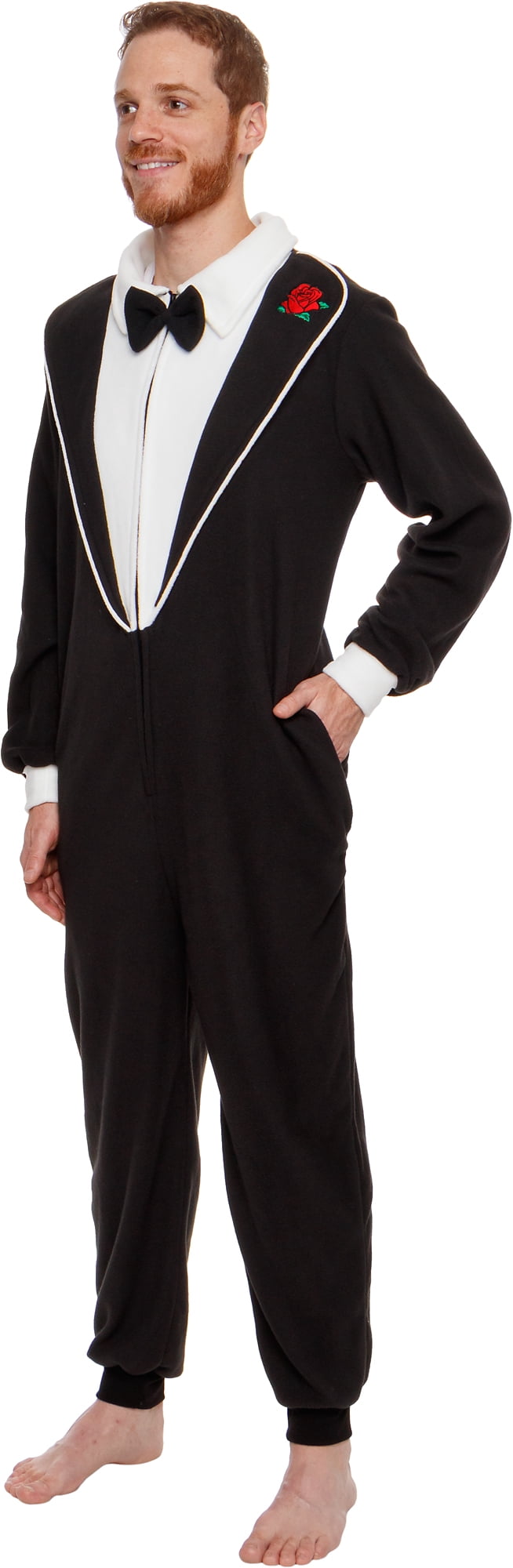 Silver Lilly One Piece Tuxedo Costume - Adult Novelty Cosplay Jumpsuit ...