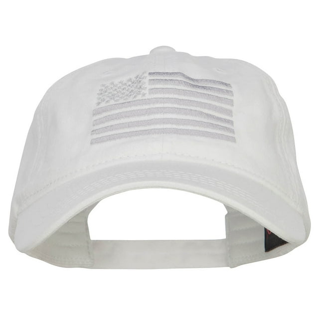 Silver Line USA Flag Embroidered Washed Cap - White OSFM - Walmart.com