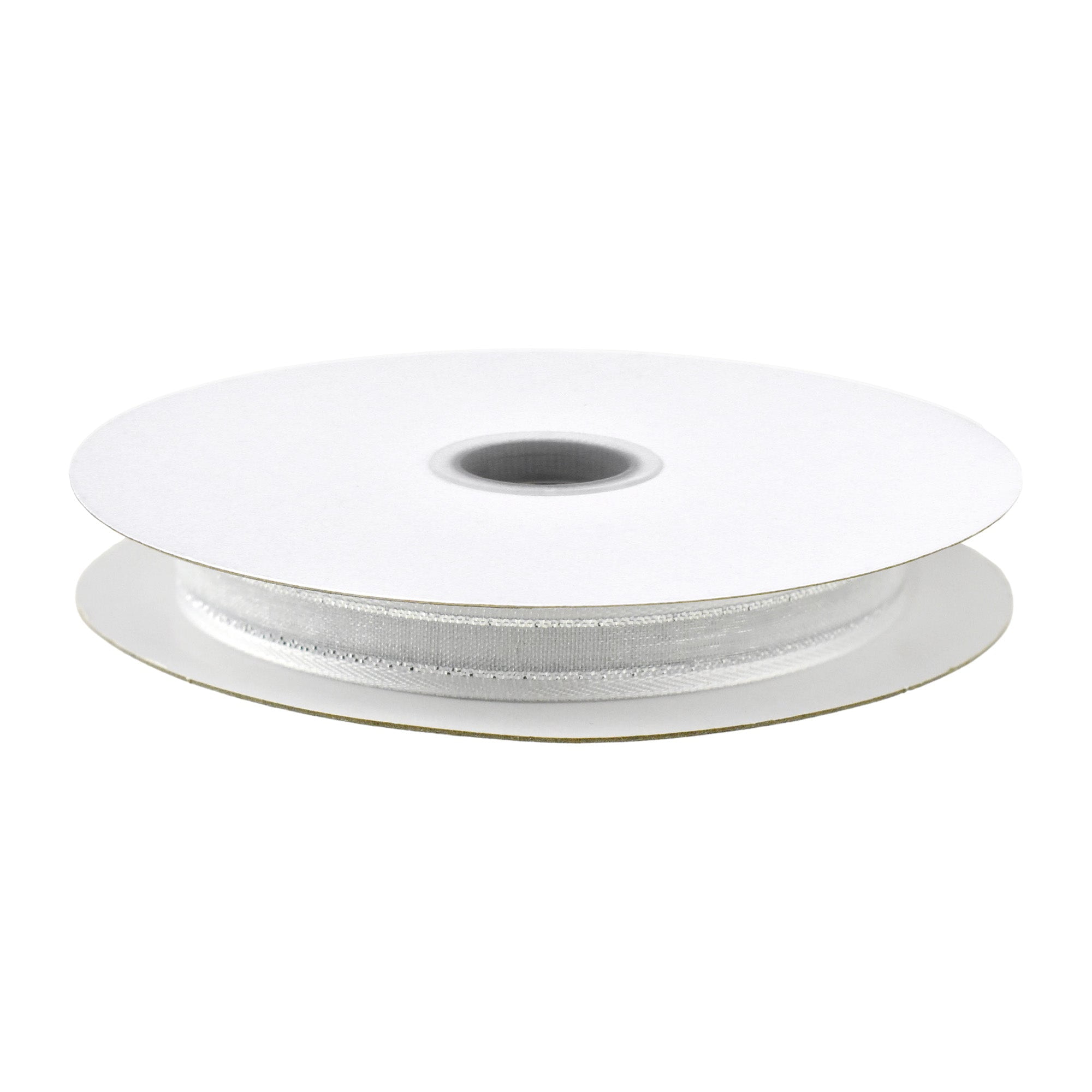 Silver-Lined Satin Edge Organza Ribbon, 3/8-Inch, 25-Yard - White ...