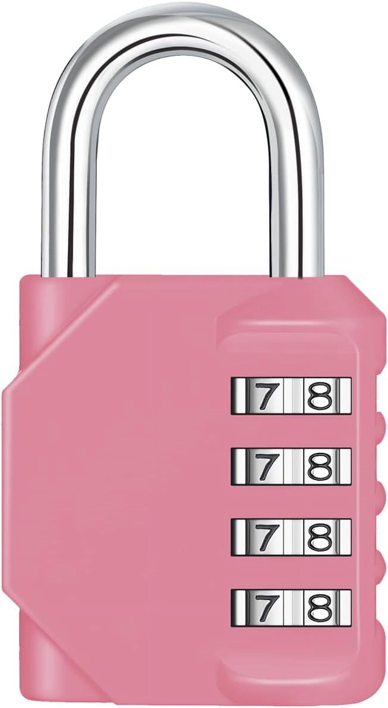 Silver Lock for lockers of Gym and School, 4 Digit Combination Lock ...