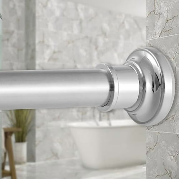 Silver Long Curtain RodTension Shower Curtain Rods 30 to 88 inch ...