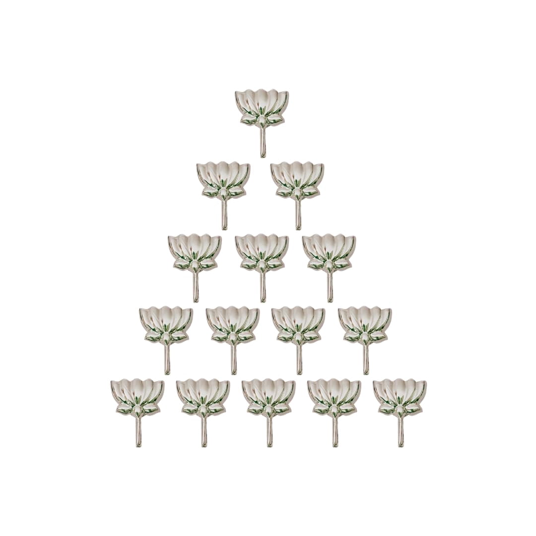 Silver Lotus Shape 108 Flowers for laxmi Pooja - Walmart.com