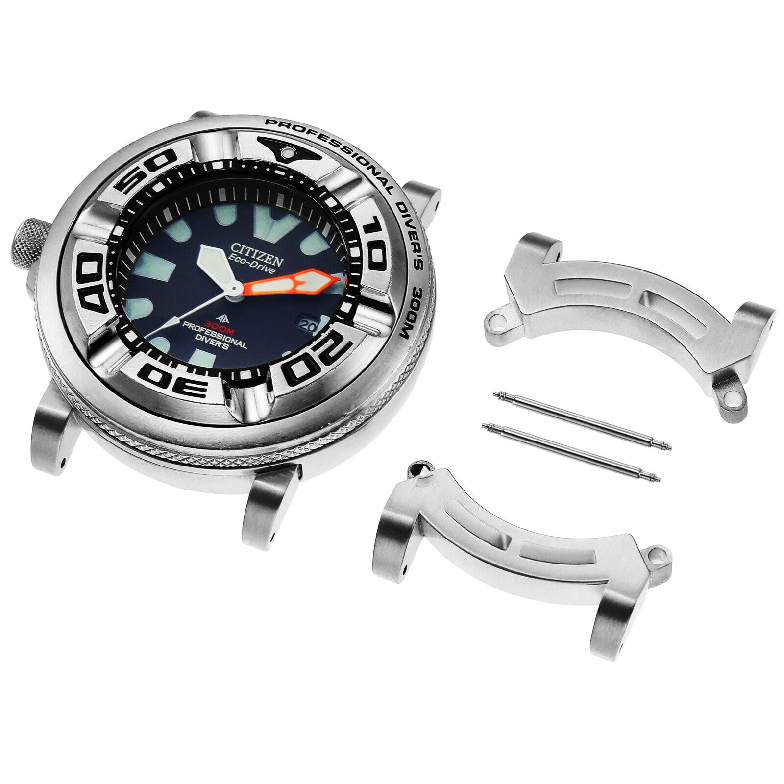 Silver Metal Adapters For Citizen Eco-Drive Promaster Professional ...