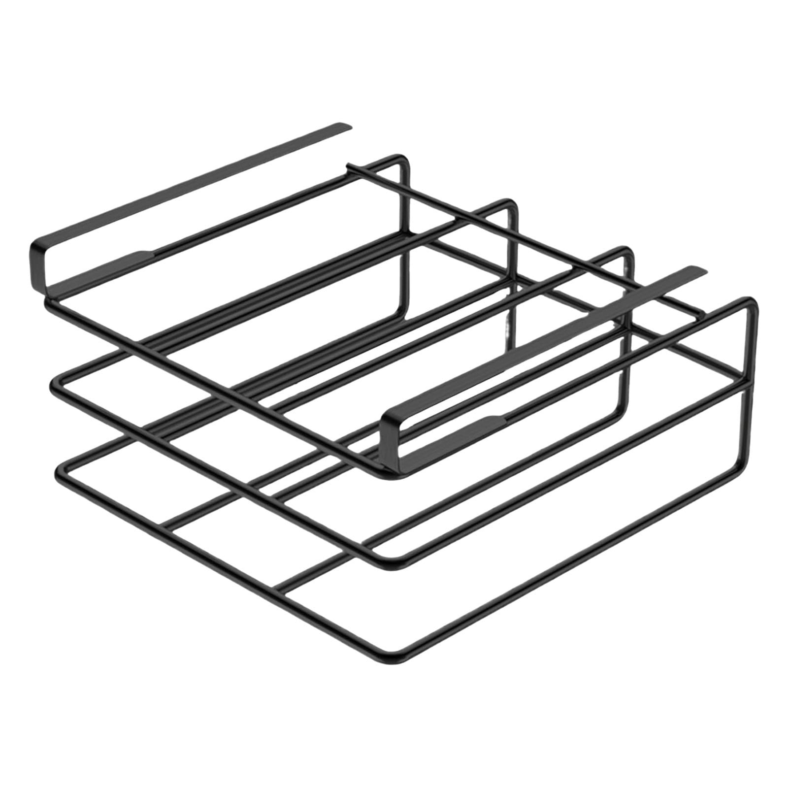 Silver Metal Cutting Board Holder Under Cabinet Kitchen Organizer Space Saving Under Shelf ...