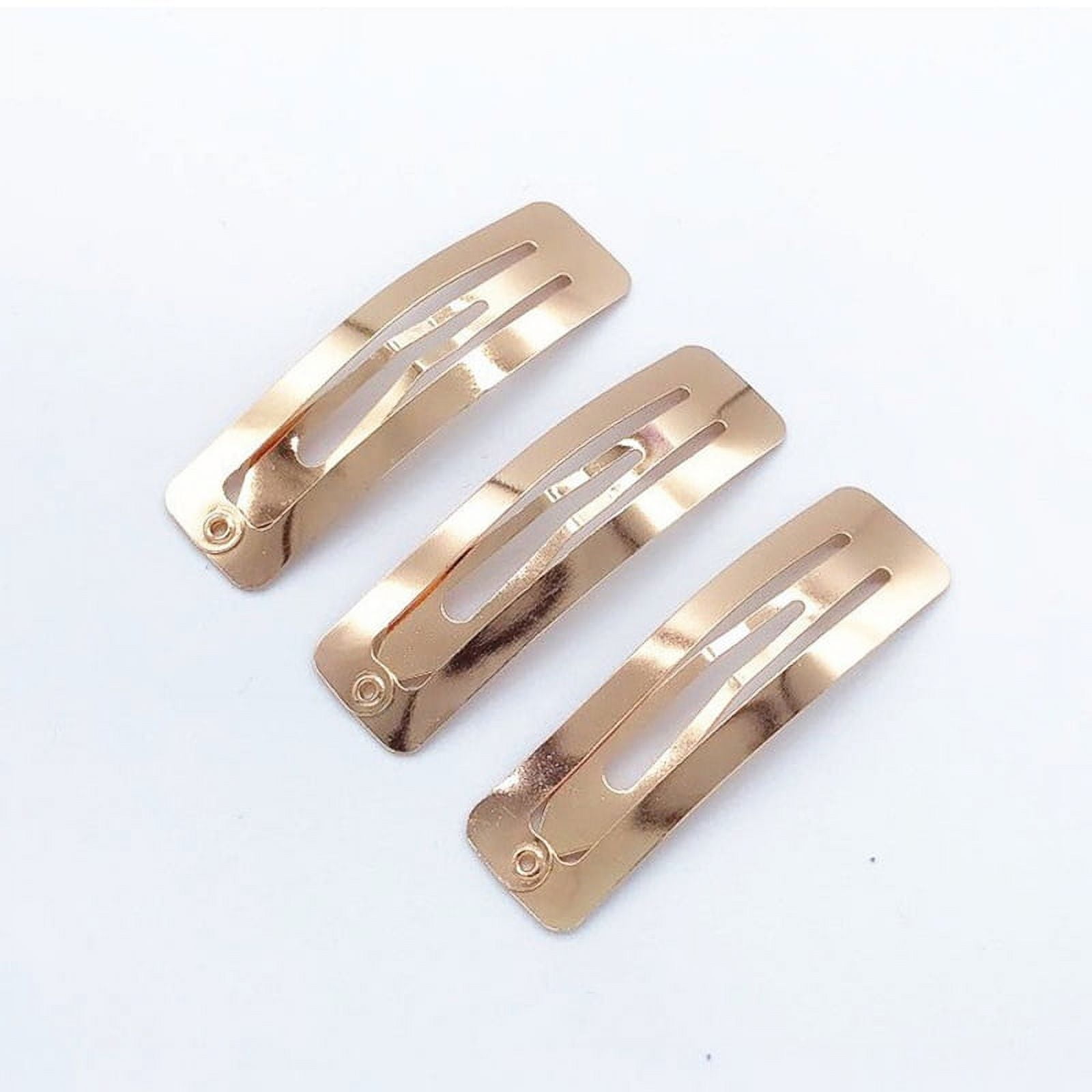 Silver Metal Rectangle Snap Hair Clips for Kids DIY Hair Accessories ...