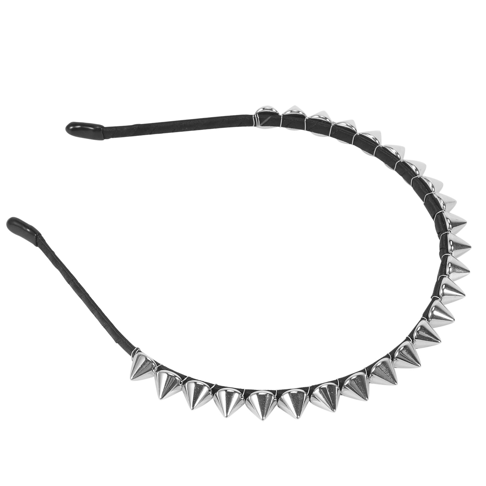 Silver Metal Stud Rivet Spike Headband Hair Head Band Aliceband Punk ...