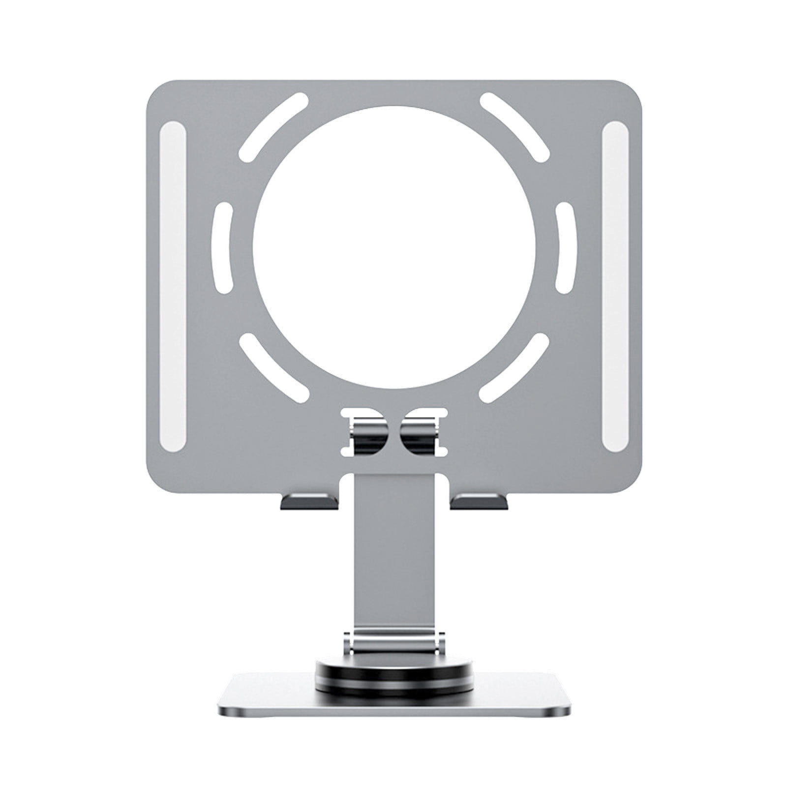 Silver All Metal Tablet Stand Hollow Back Panel Heat Dissipation 360 ...