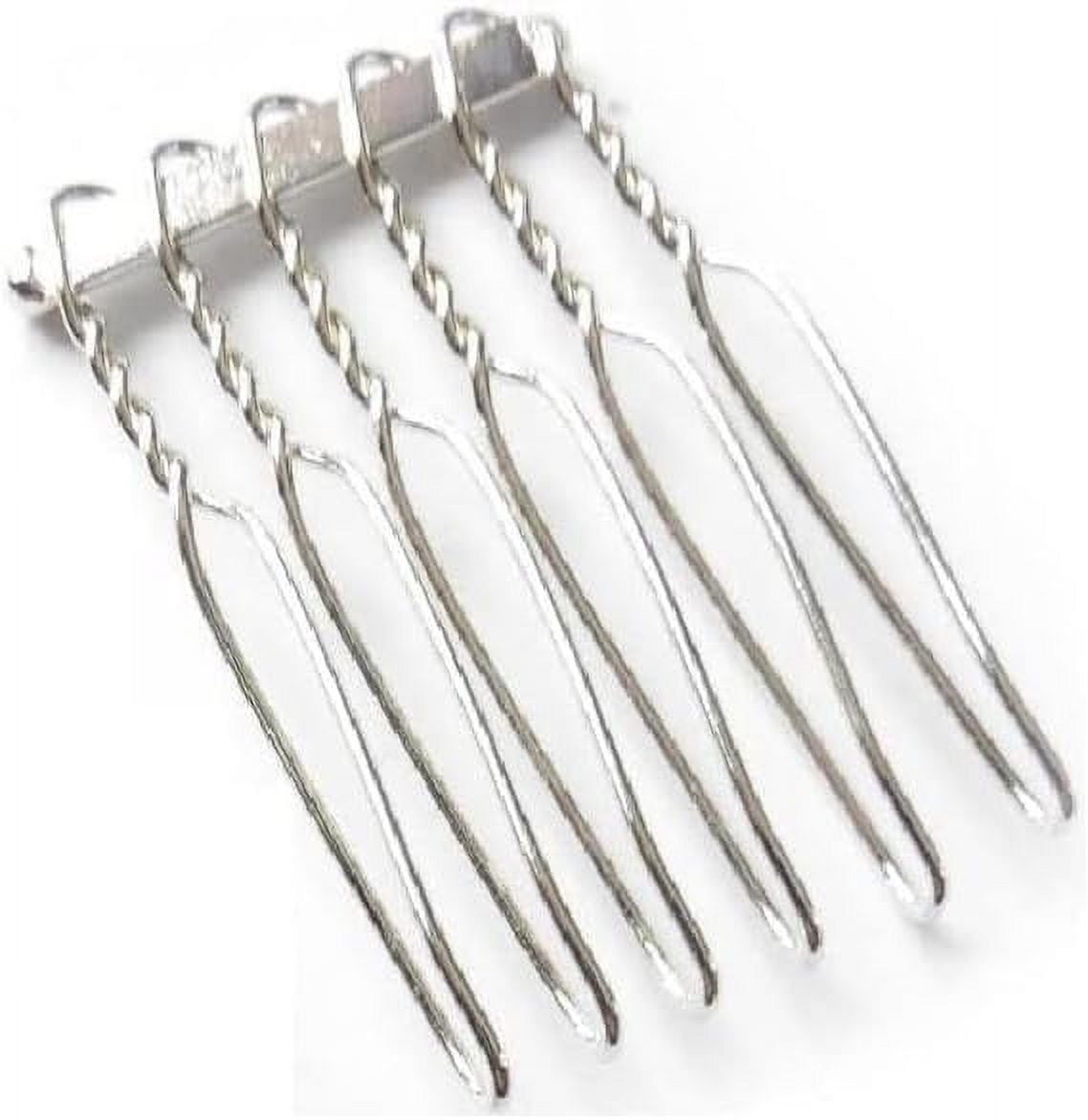 Silver Metal Wire Tooth Plain Side Hair Comb Slide (2.5cm (0.98 ...