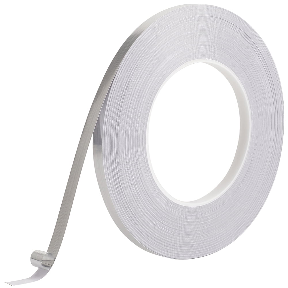 Silver Metalized Polyester Film Tape 50m x 8mm Self Adhesive Brushed ...