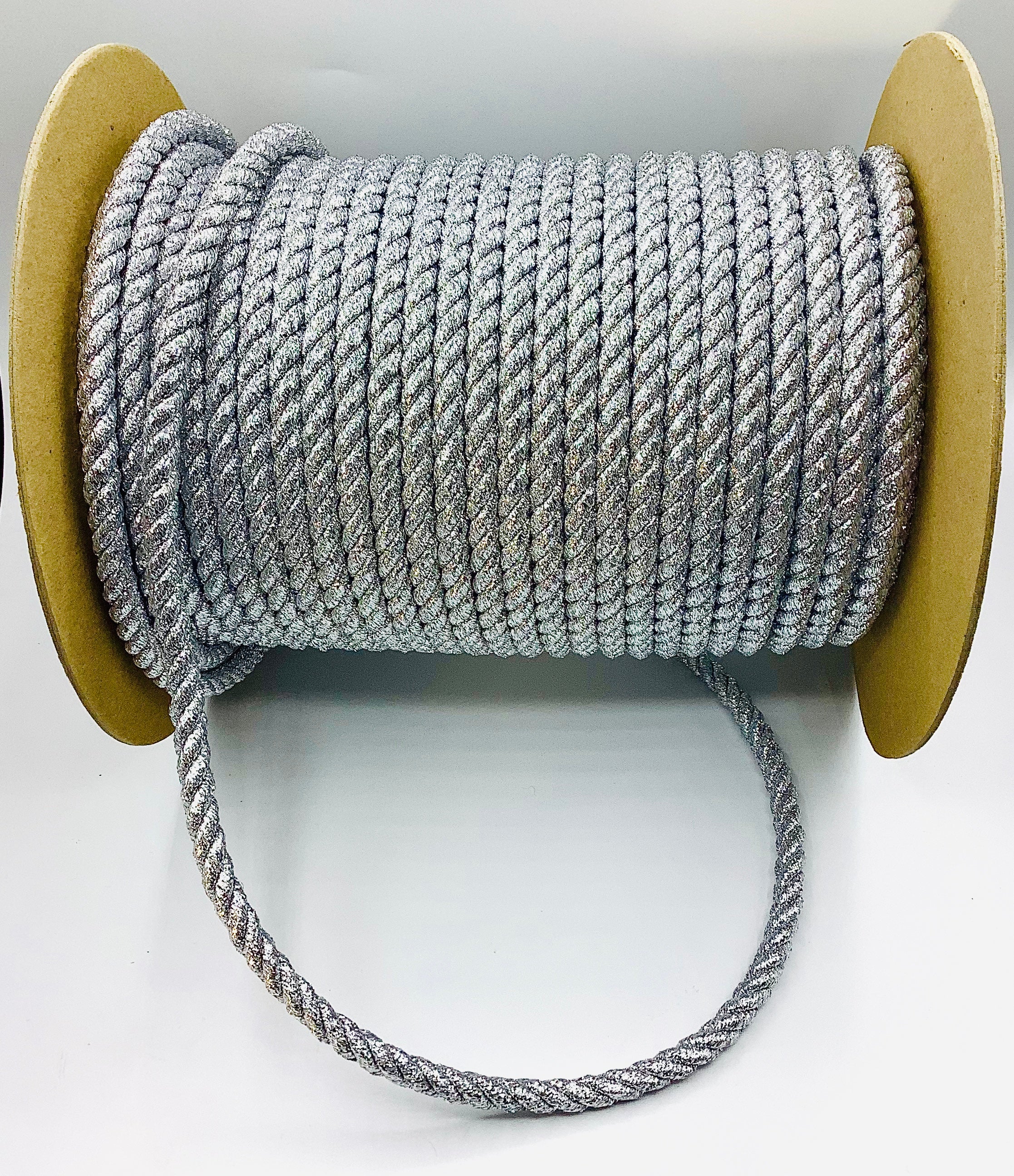 Silver Metallic 3/8" Twist Cord - Walmart.com