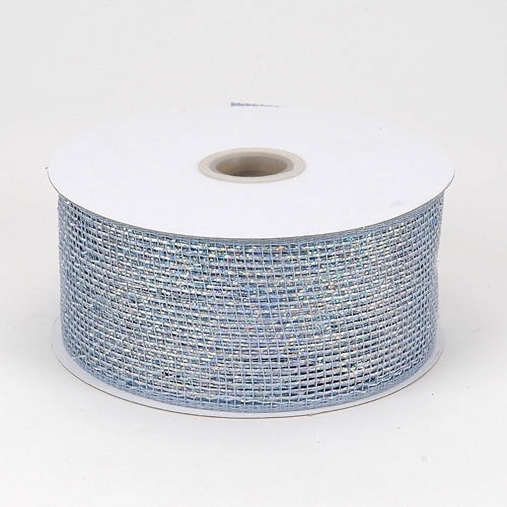 Silver - Metallic Deco Mesh Ribbons - ( 4 inch x 25 yards ) - Walmart.com