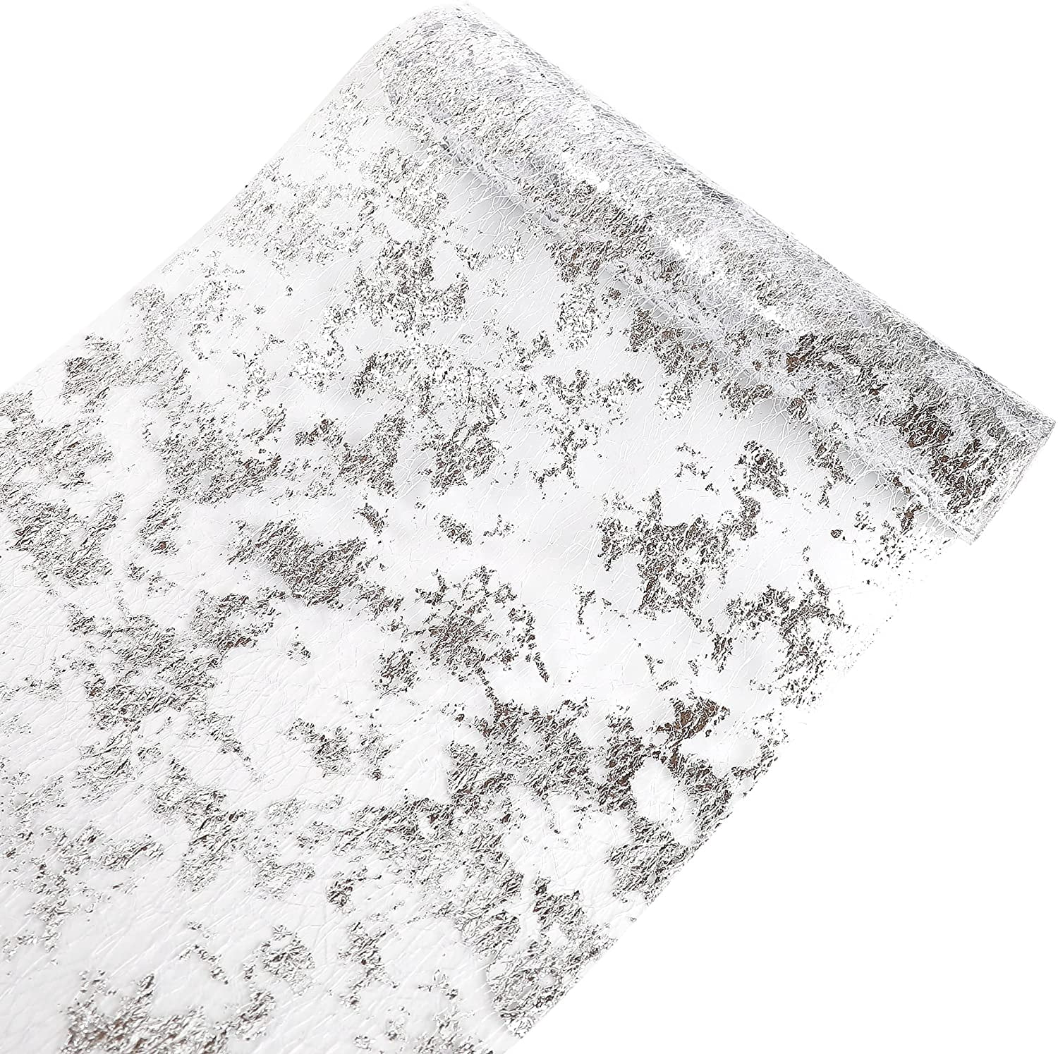 Silver Metallic Table Runner 11 Inches x 10 Yard Thin Mesh Sparkle ...