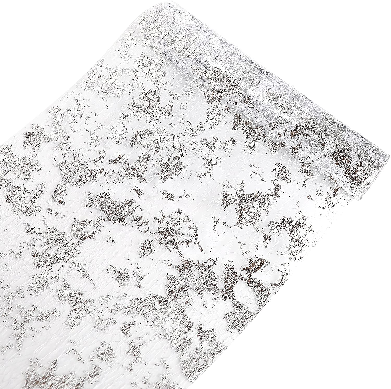 Silver Metallic Table Runner 11 Inches x 3 Yard Thin Mesh Sparkle Table ...