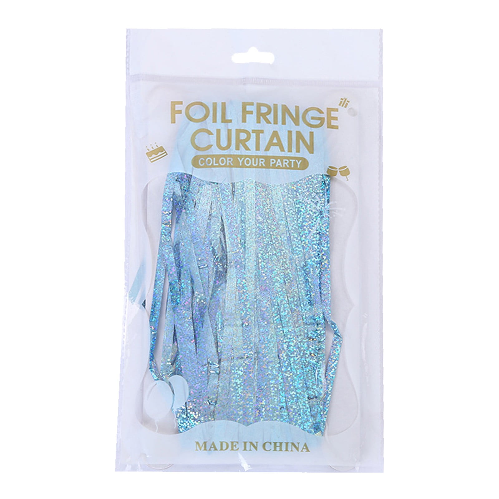 Silver Metallic Tinsel Foil Fringe Curtains,3.28ft x 6.56ft Silver ...