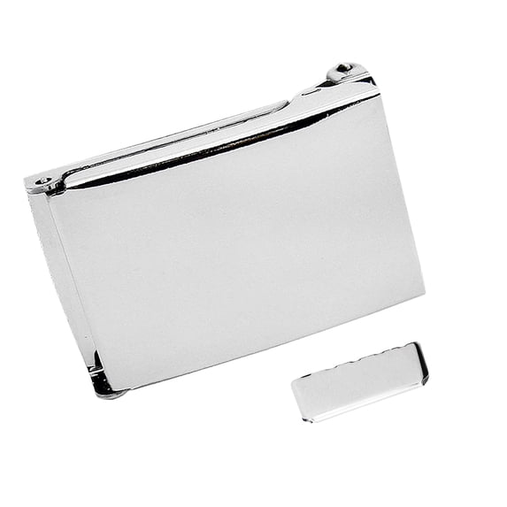 Silver 1.5" Width Flip Top Military Belt Buckle with Metal Teeth ...