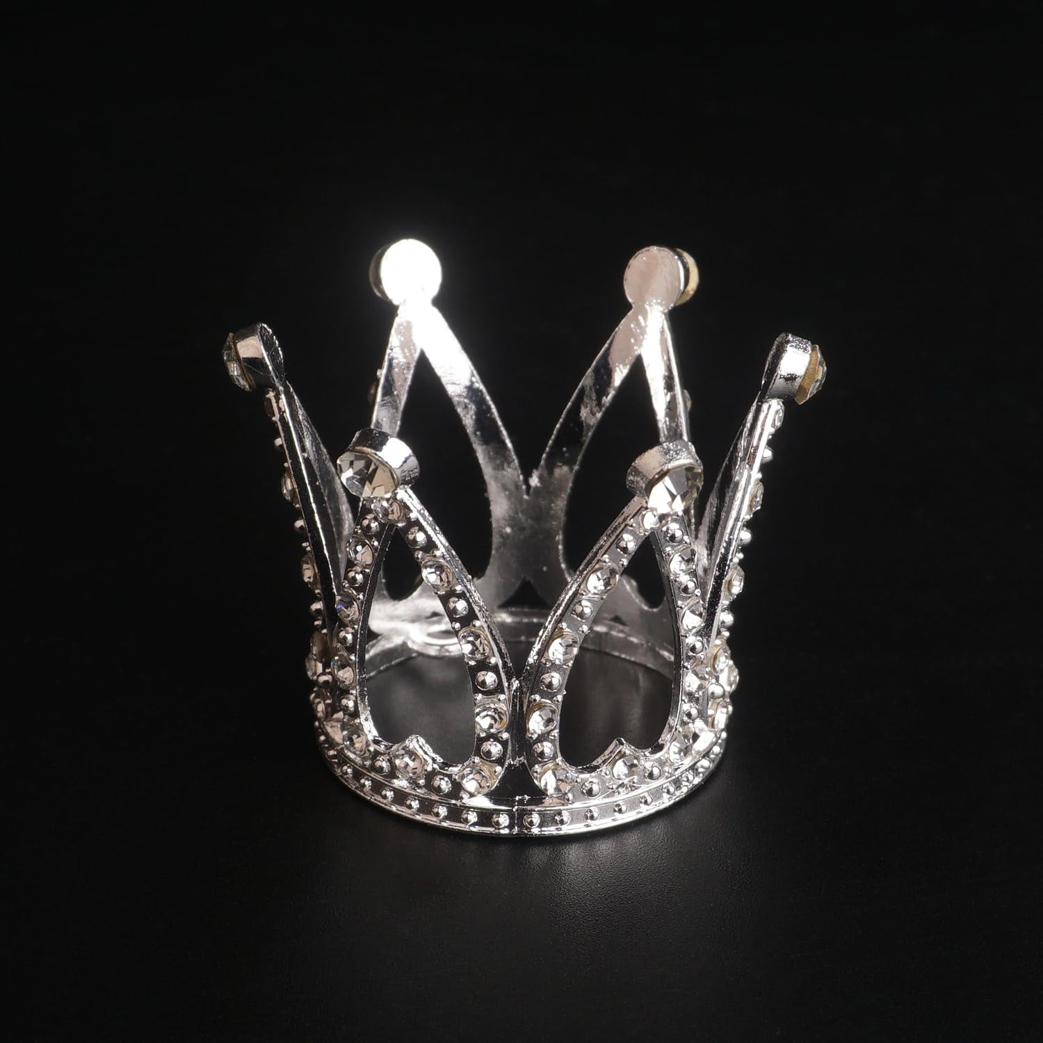 Silver Mini Crown Cake Topper - FSH1 Prince & Princess Tiara Cupcake ...