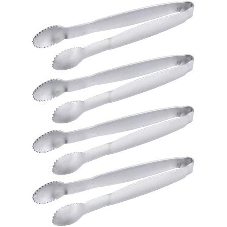 Silver Mini Serving Tongs Stainless Steel Small Appetizer Tongs, Set of ...