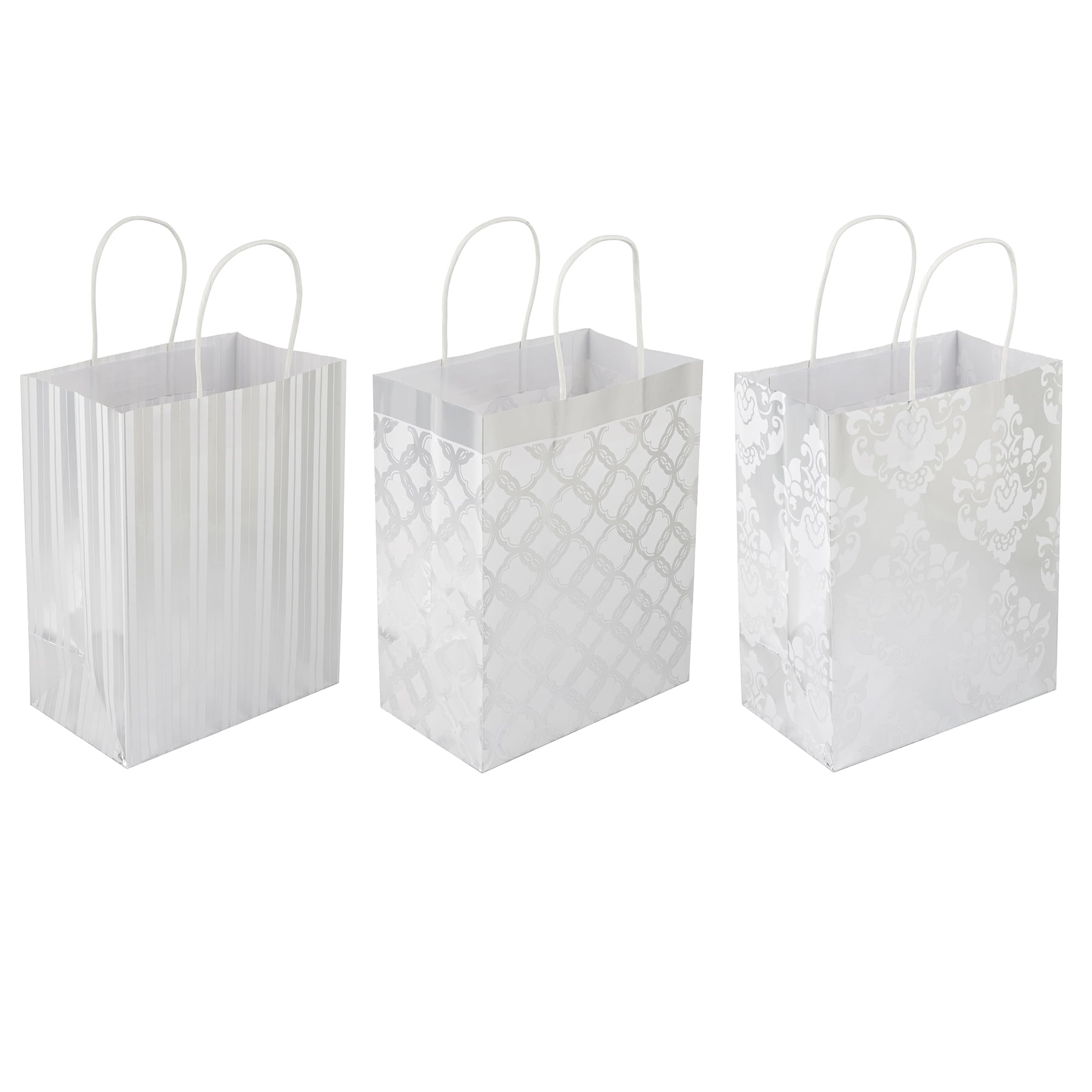Silver Mixed Print Gift Bag Value Pack by Celebrate It™ - Walmart.com