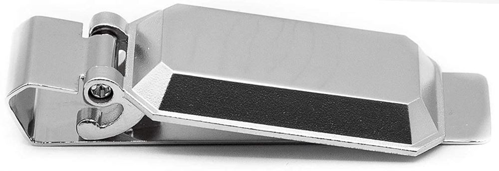 Silver Modern Chrome-Plated Hinged Money Clip - Walmart.com