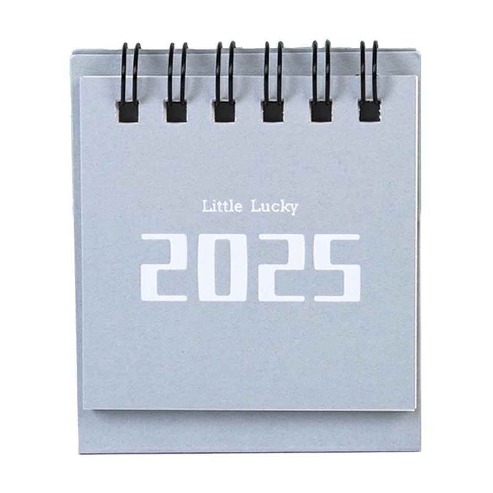 Silver Mouse Gray G 2025 Small Fresh Small Desk Calendar Simple Planner ...