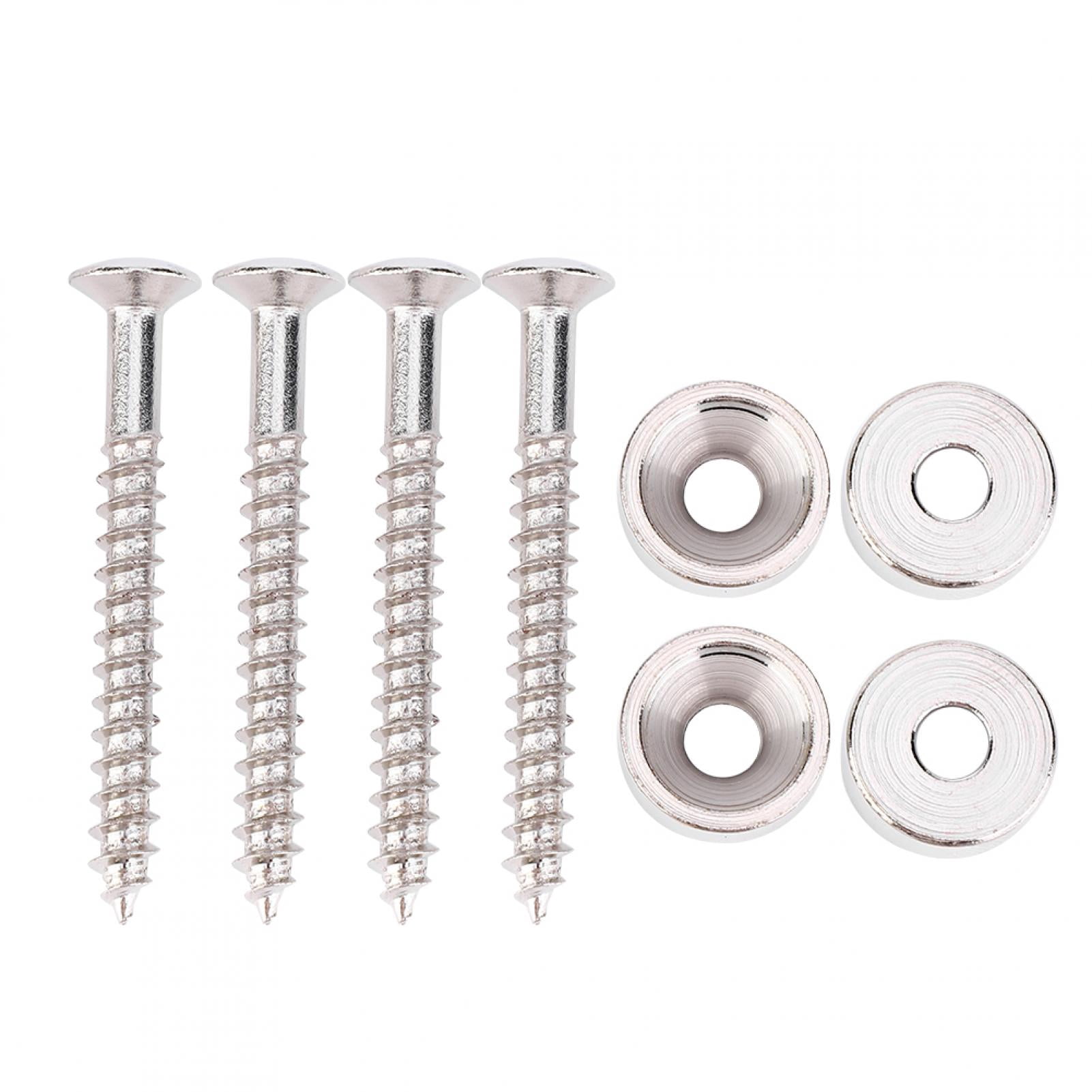 Silver Neck Joint Bushings/Ferrules Screws for Electric Guitar Bass Set ...