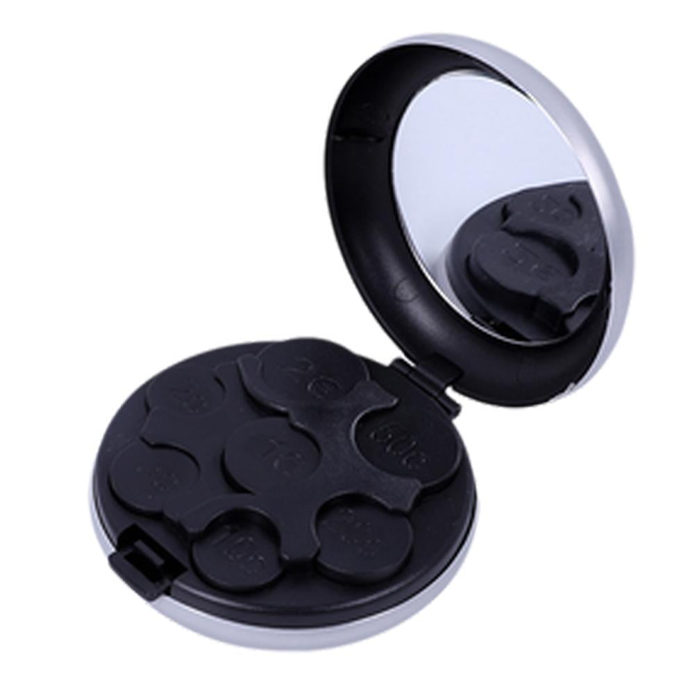 Silver New Euro Coin Box Storage Box With Mirror Travel Portable ...