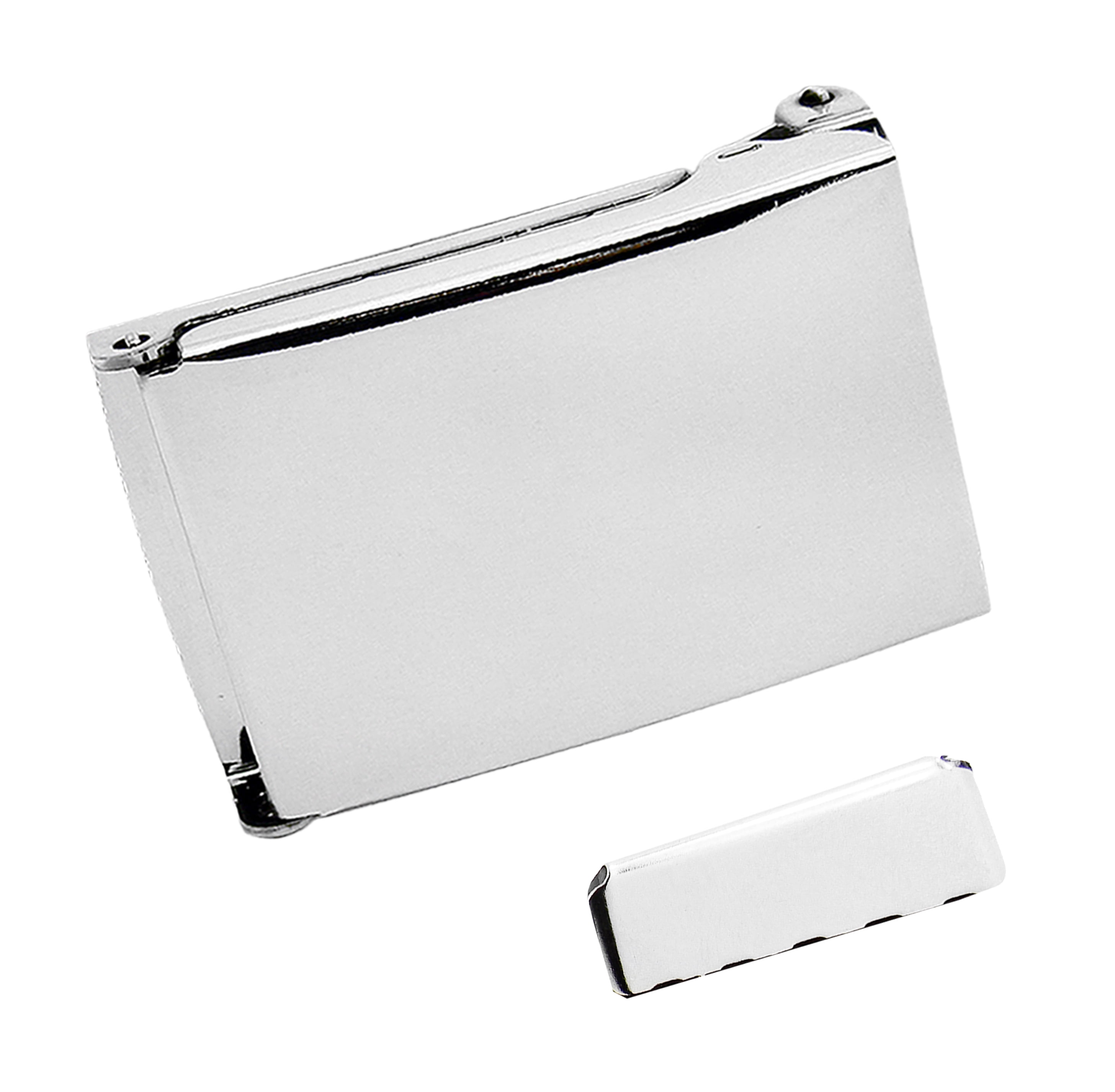 Silver Nickel Polish Military Flip Top Buckle 1.25" Width - Walmart.com