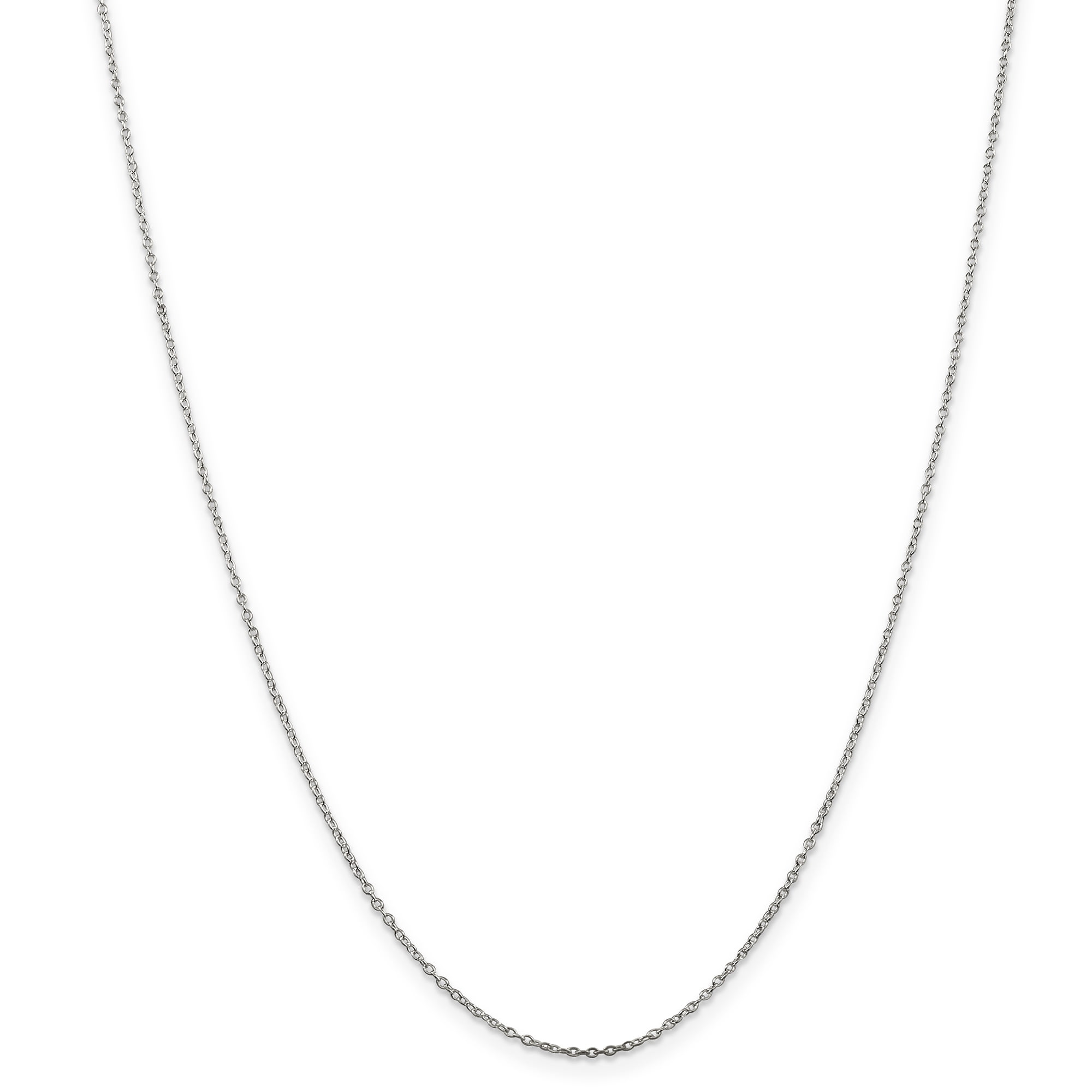 Silver Notes Sterling Silver 1mm Cable Chain - Walmart.com