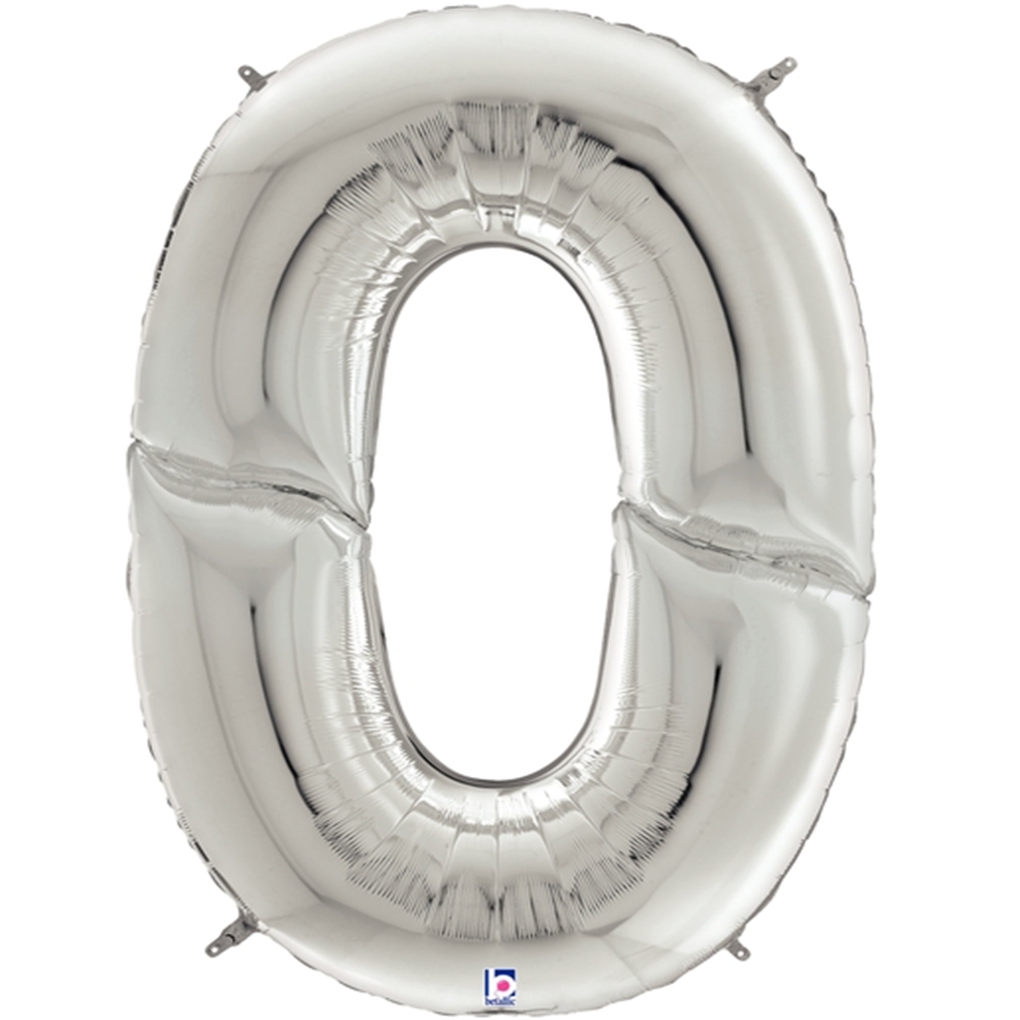 Silver Number 0 Gigaloon Giant Balloon 4 Ft Tall - Walmart.com