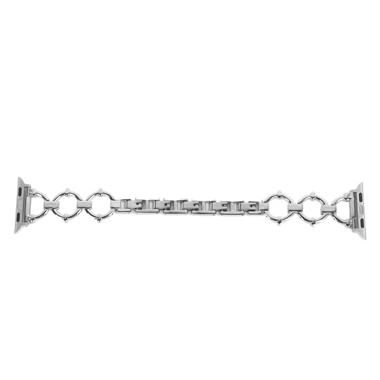 Silver O Chain Smartwatch Band Stainless Steel Watch Strap Bracelet ...