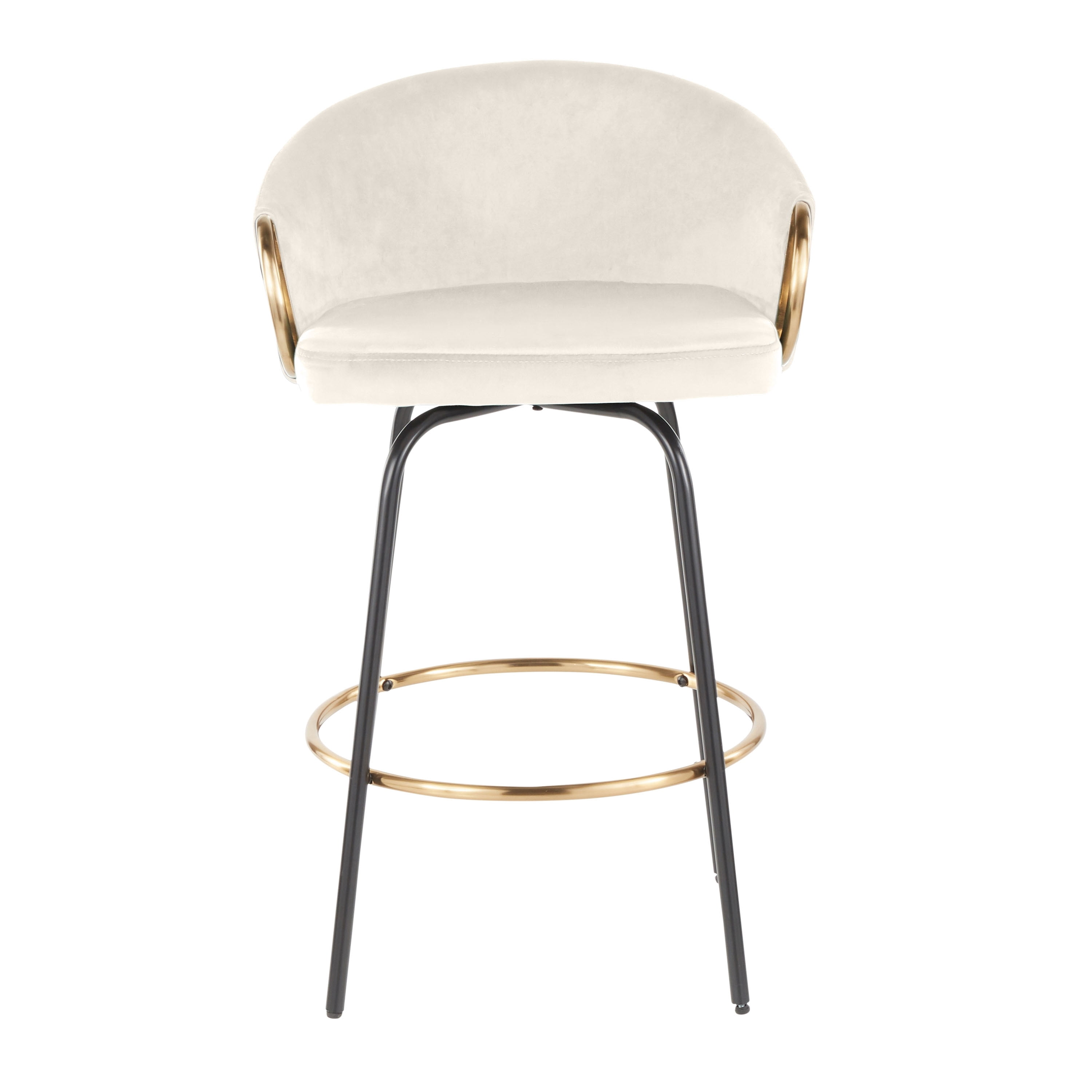Silver Orchid Battista Contemporary Glam Velvet Counter Stool (Set of 2 ...