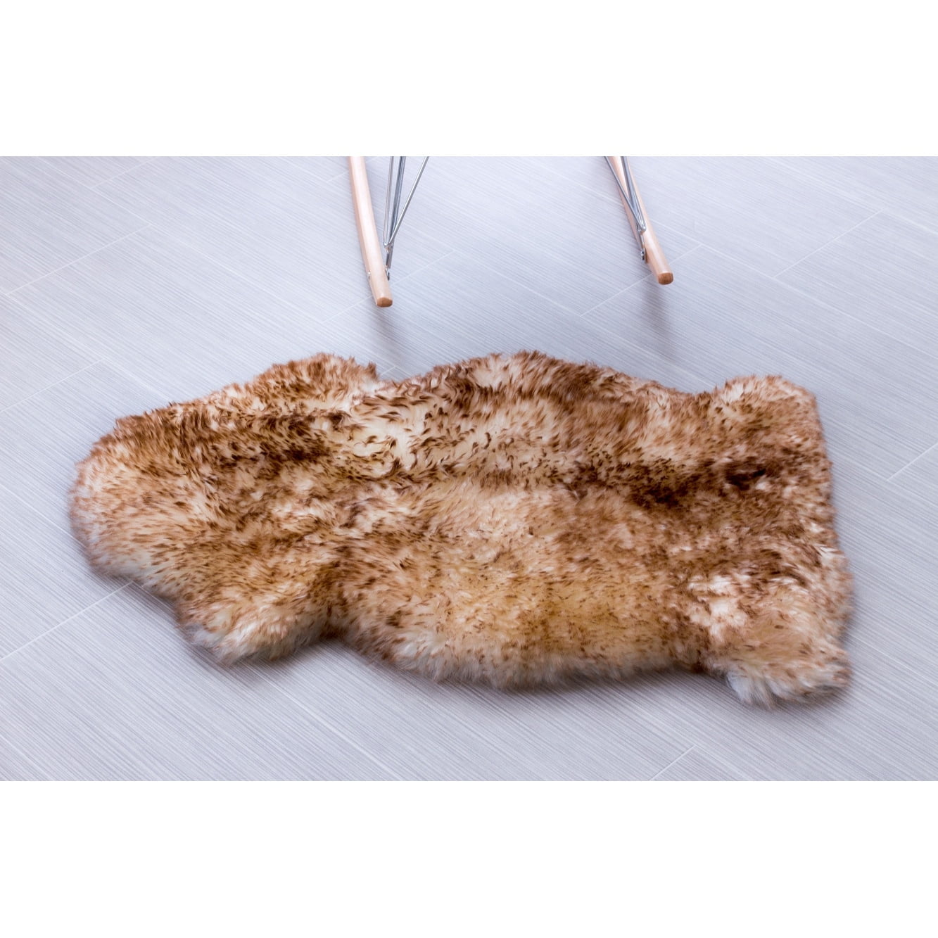 Silver Orchid Nansen Genuine Soft Australian Sheepskin Rug brown tips 2 ...