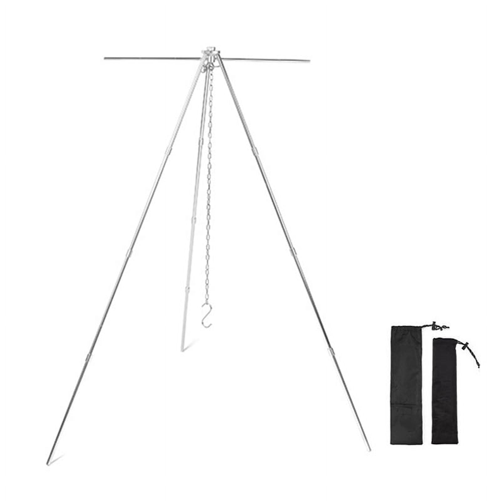 Silver Outdoor Aluminum Alloy Tripod Hanger Storage Rack Portable ...