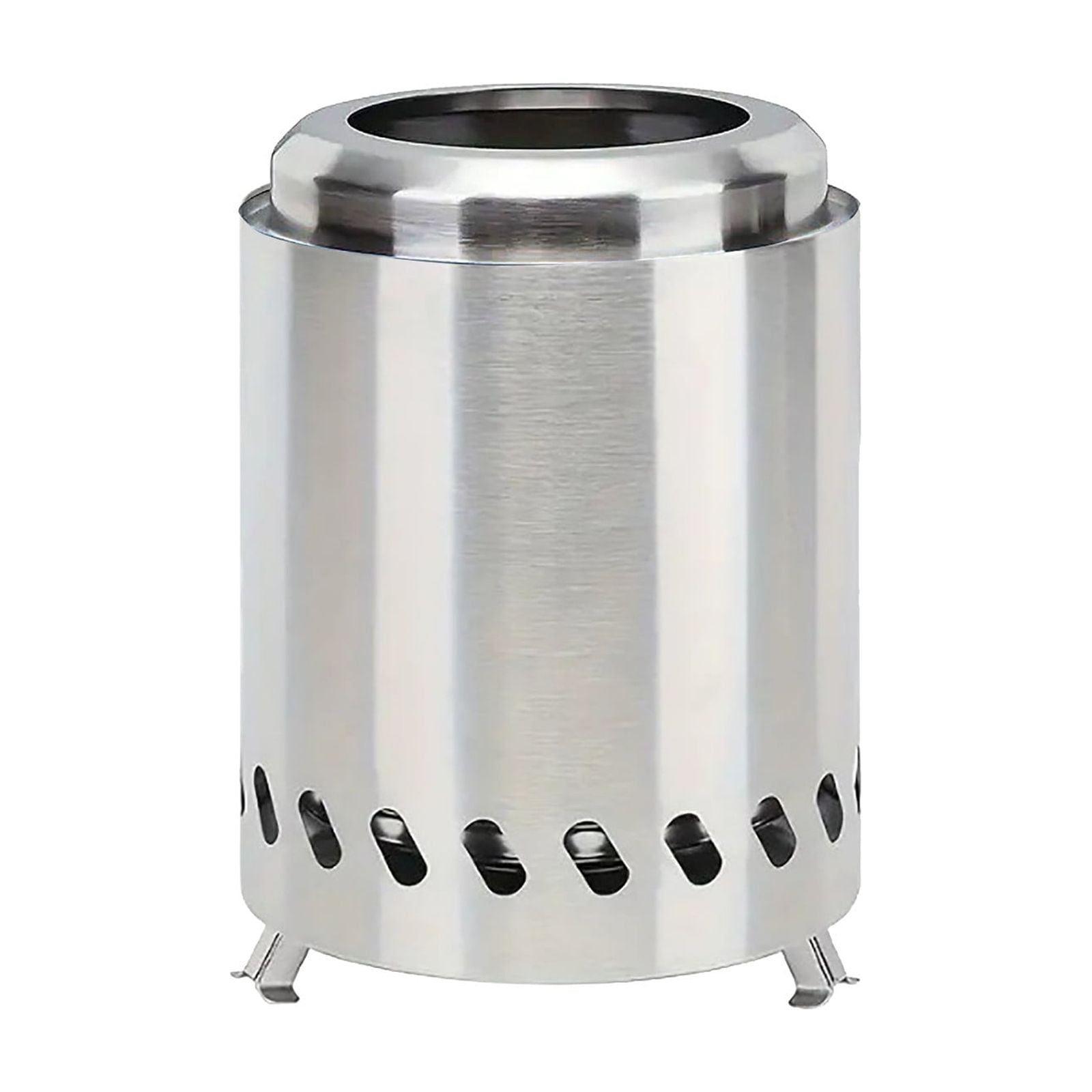 Silver Outdoor Wood Burning Stove For Courtyard Party Barbecue Heating ...