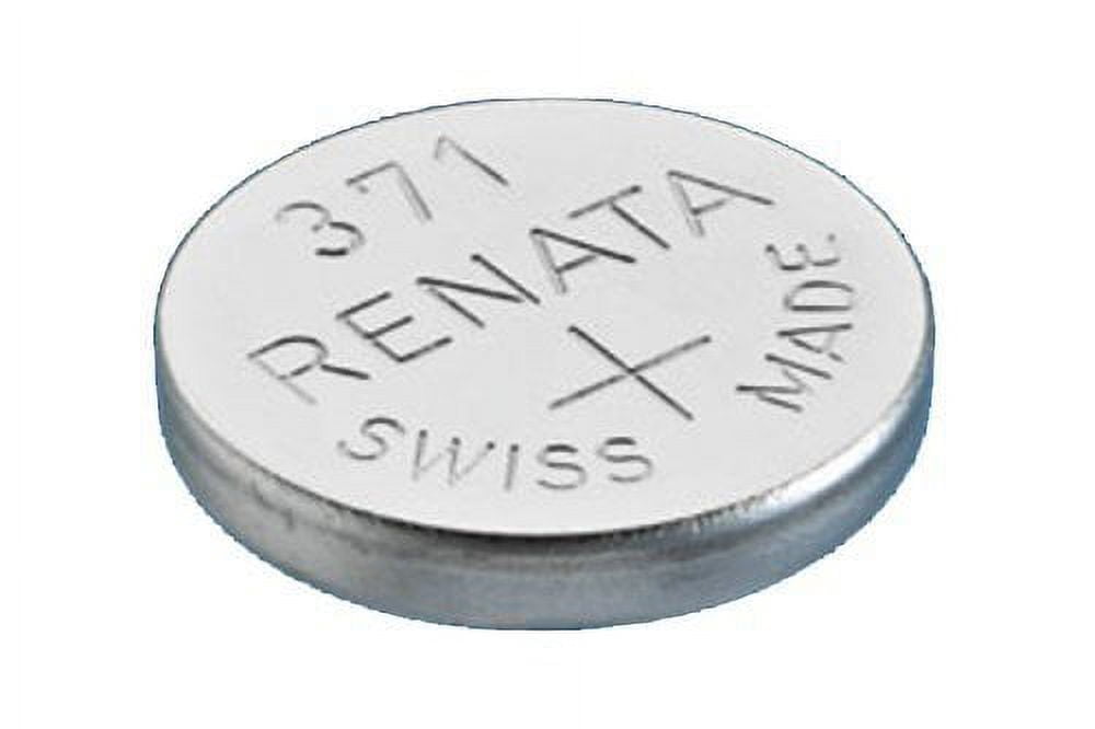 Silver Oxide Button-Cell Battery, 371 by Renata - Walmart.com