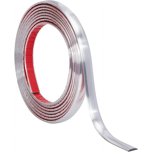 Silver Peel and Stick Trim for Backsplash Tile Edge Roll Self Adhesive ...