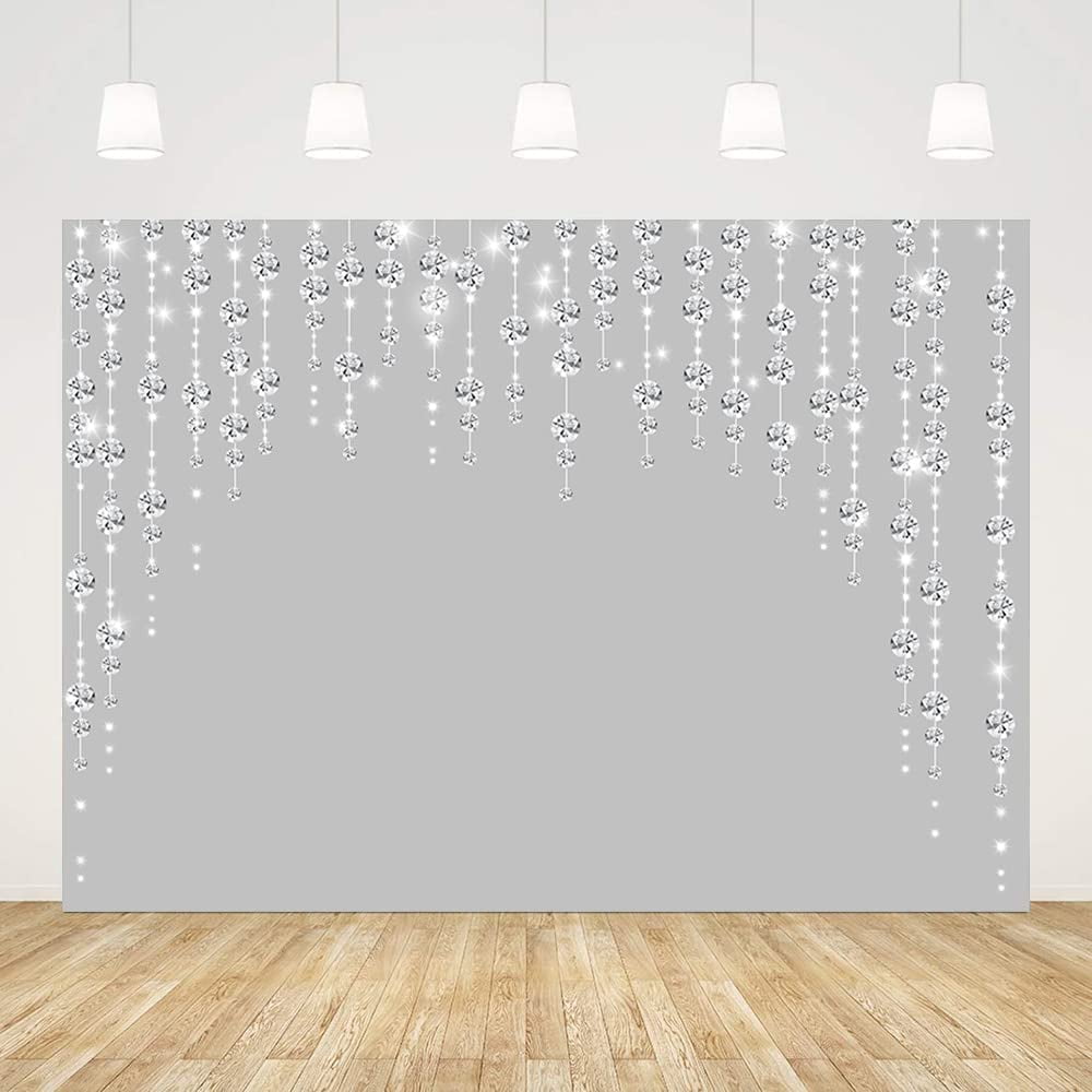 Silver Photography Pretty Backdrop for Party Glitter Diamonds Wedding ...