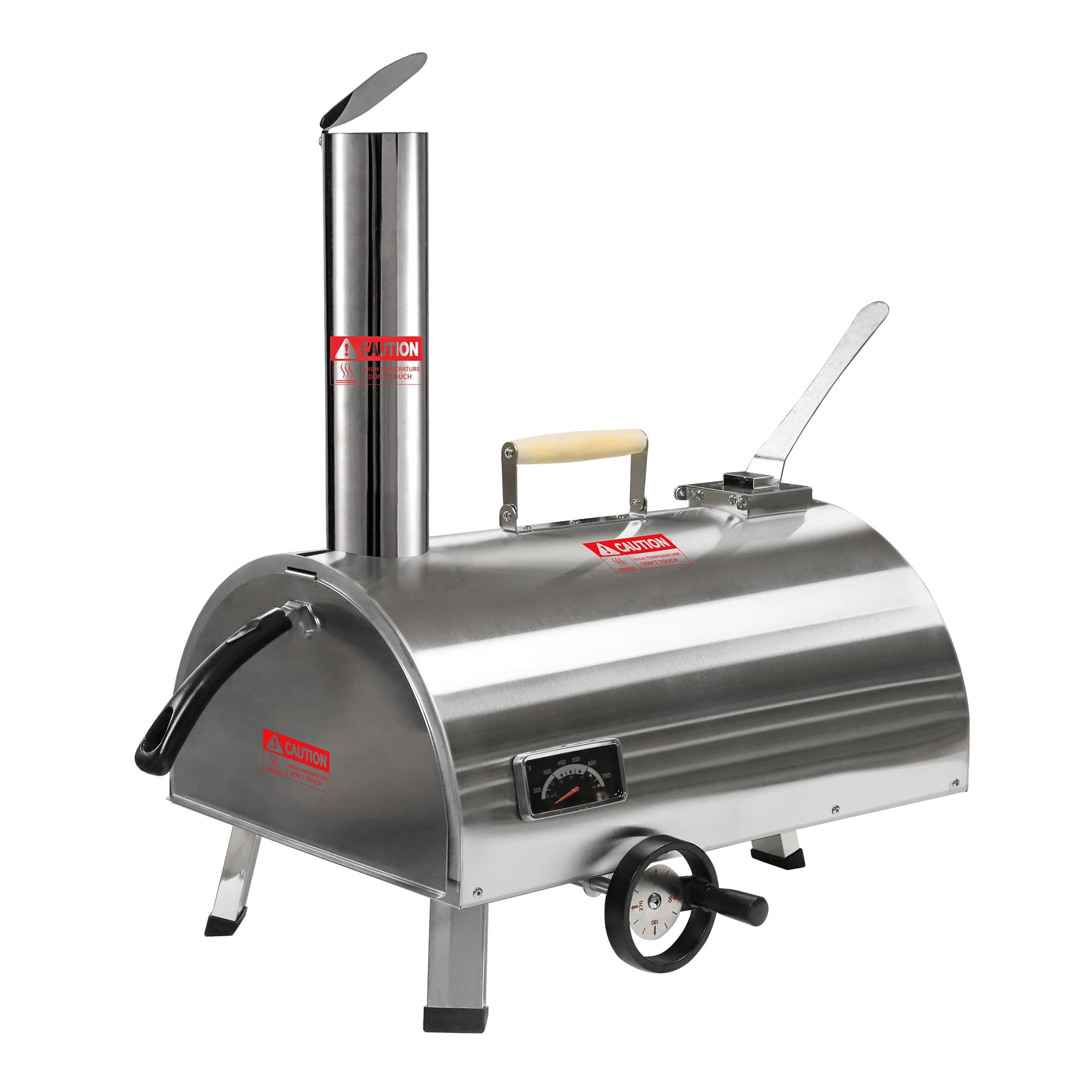 Silver Pizza Oven Outdoor 12" Semi-Automatic Rotatable Pizza Ovens ...