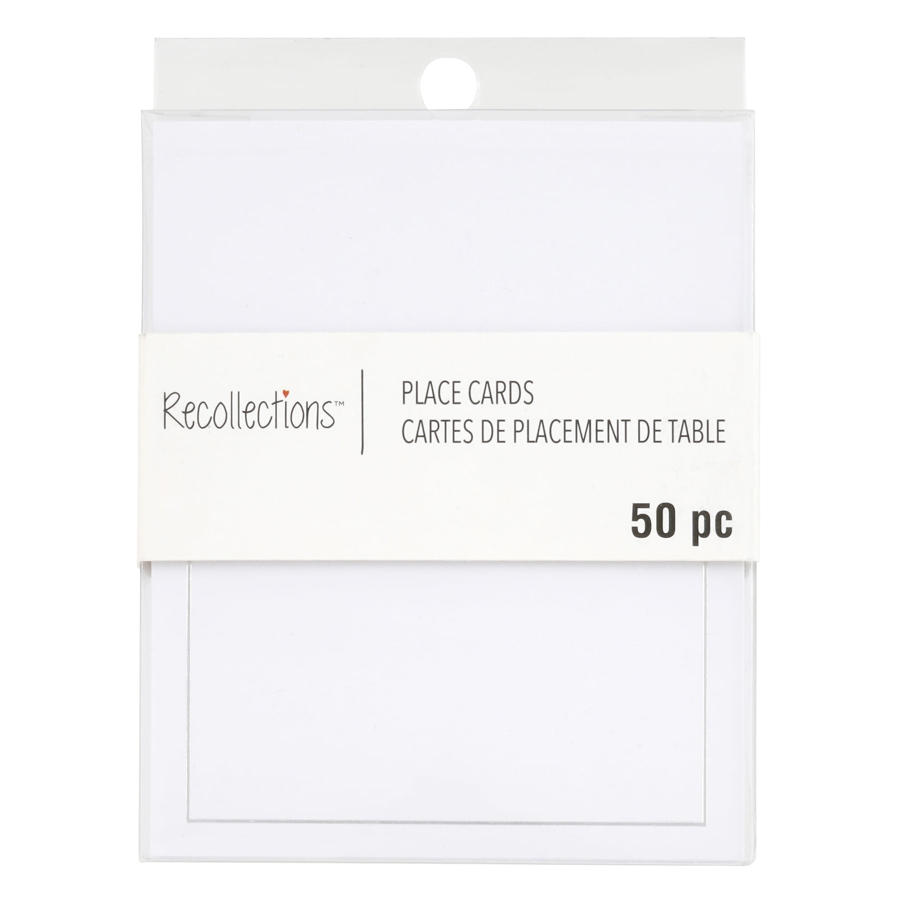 Silver Place Cards by Recollections - Blank Tent Cards for Weddings ...