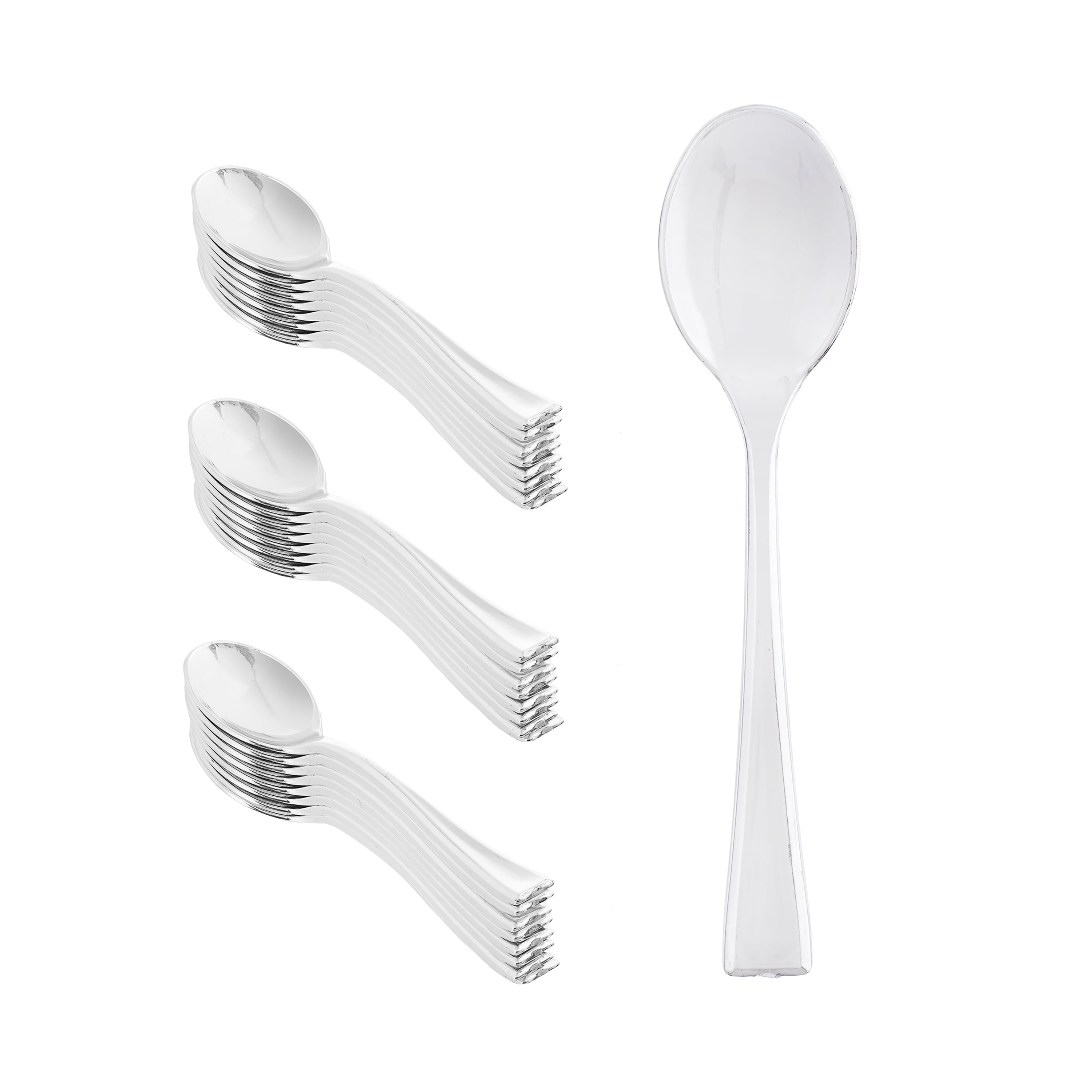 Silver Plastic Mini Spoons by Celebrate It™ - 24ct. - Walmart.com