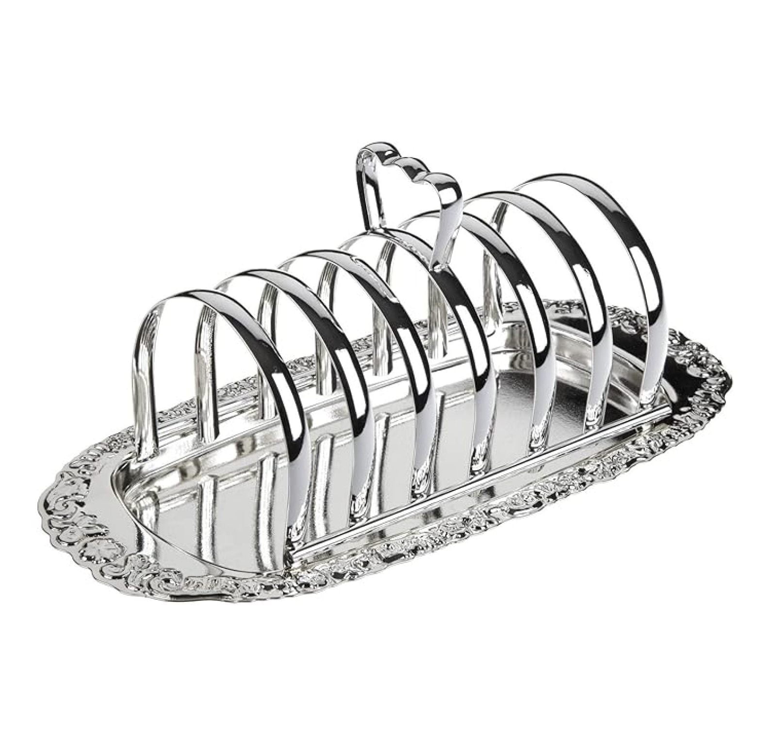 Silver Plate Toast Rack - 4 Slice Non-Tarnish Toast Holder, English ...