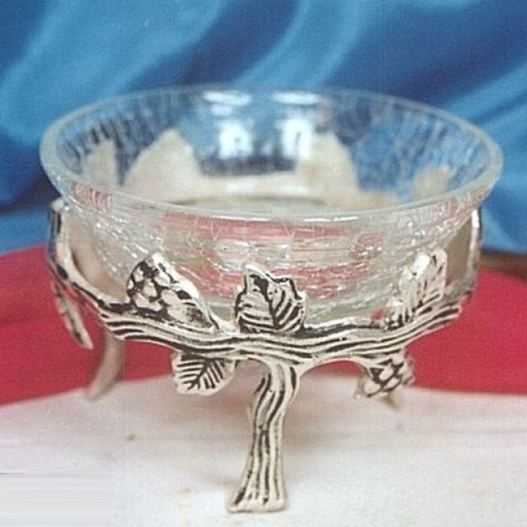 Silver Plated Grape Stand with Crack Glass - Walmart.com