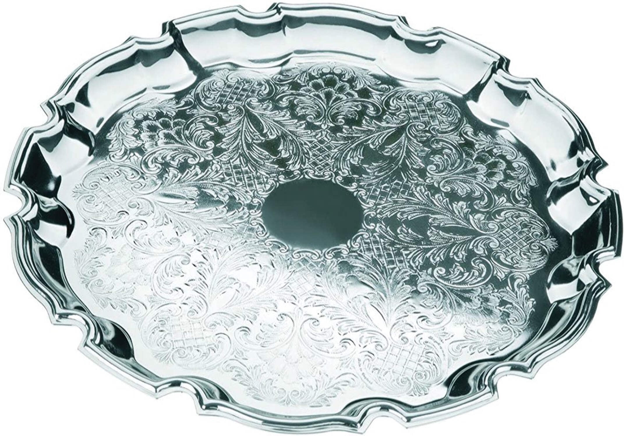 Silver Plated by Queen Anne Serving Tray 24 cm, Made in England - Walmart.com