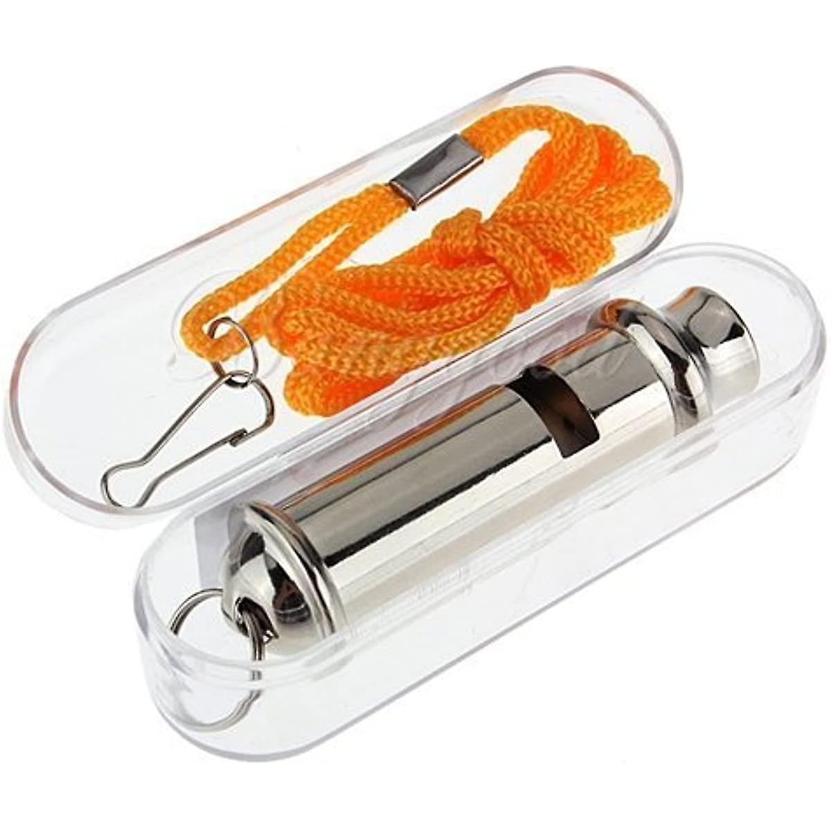 Silver Police Bobby Style Security Metal Whistle For Hike Climb Camp ...