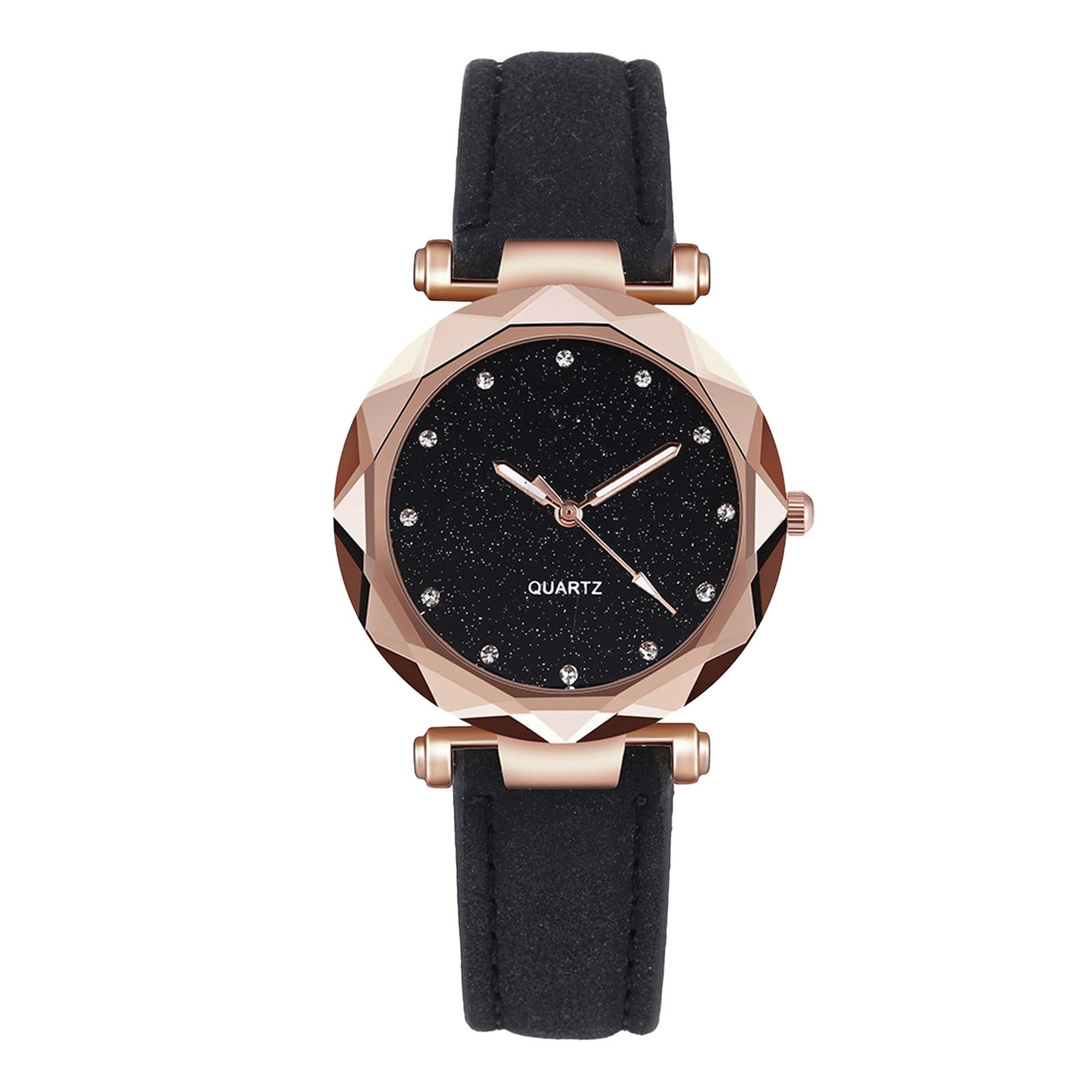 Silver Powder Diamond Face Watch Big Numbers Women's Watch Frosted ...