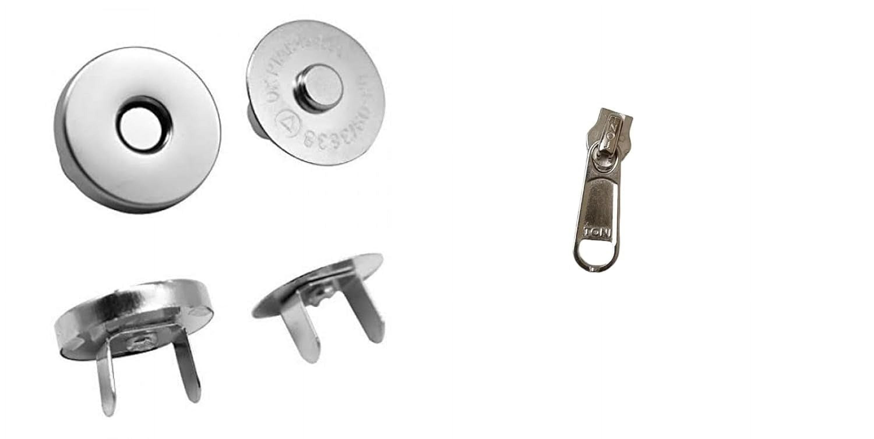 Silver Premium Strong Grip Round Magnetic Button Clasp Snaps 18 x18 mm ...